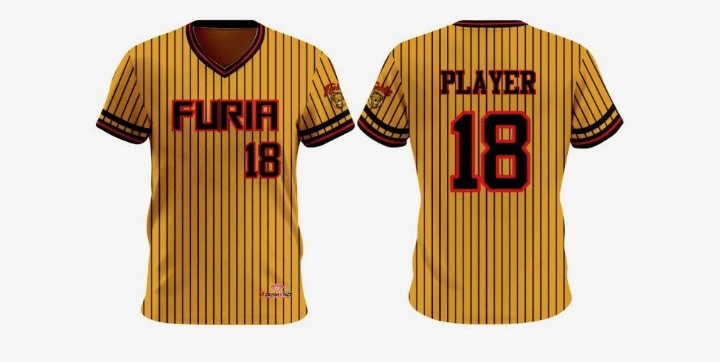 Furia Uniform - Gold Pinstripe Jersey | Official Furia Store